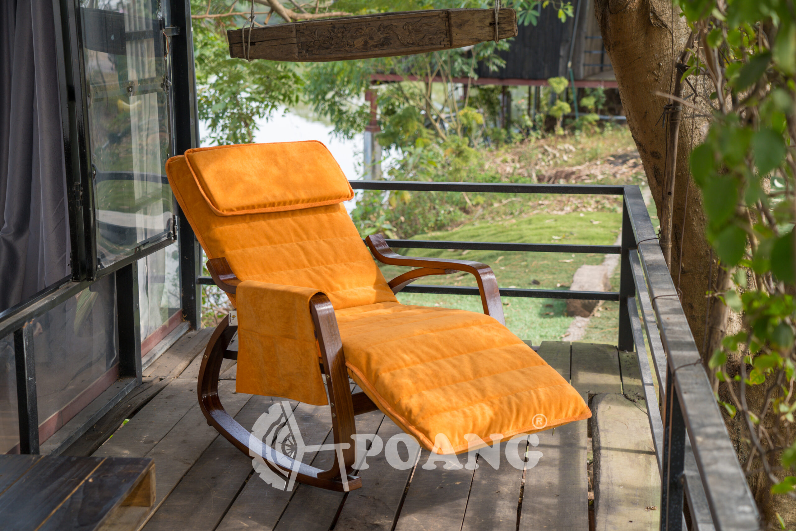 Ghế thư giãn | POANG ROCKING CHAIR | plywood óc chó | cam ...